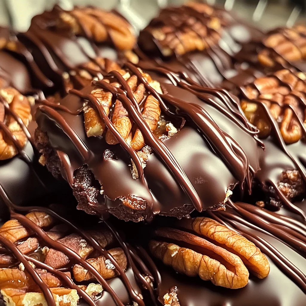 Chocolate Pecan Turtle Clusters